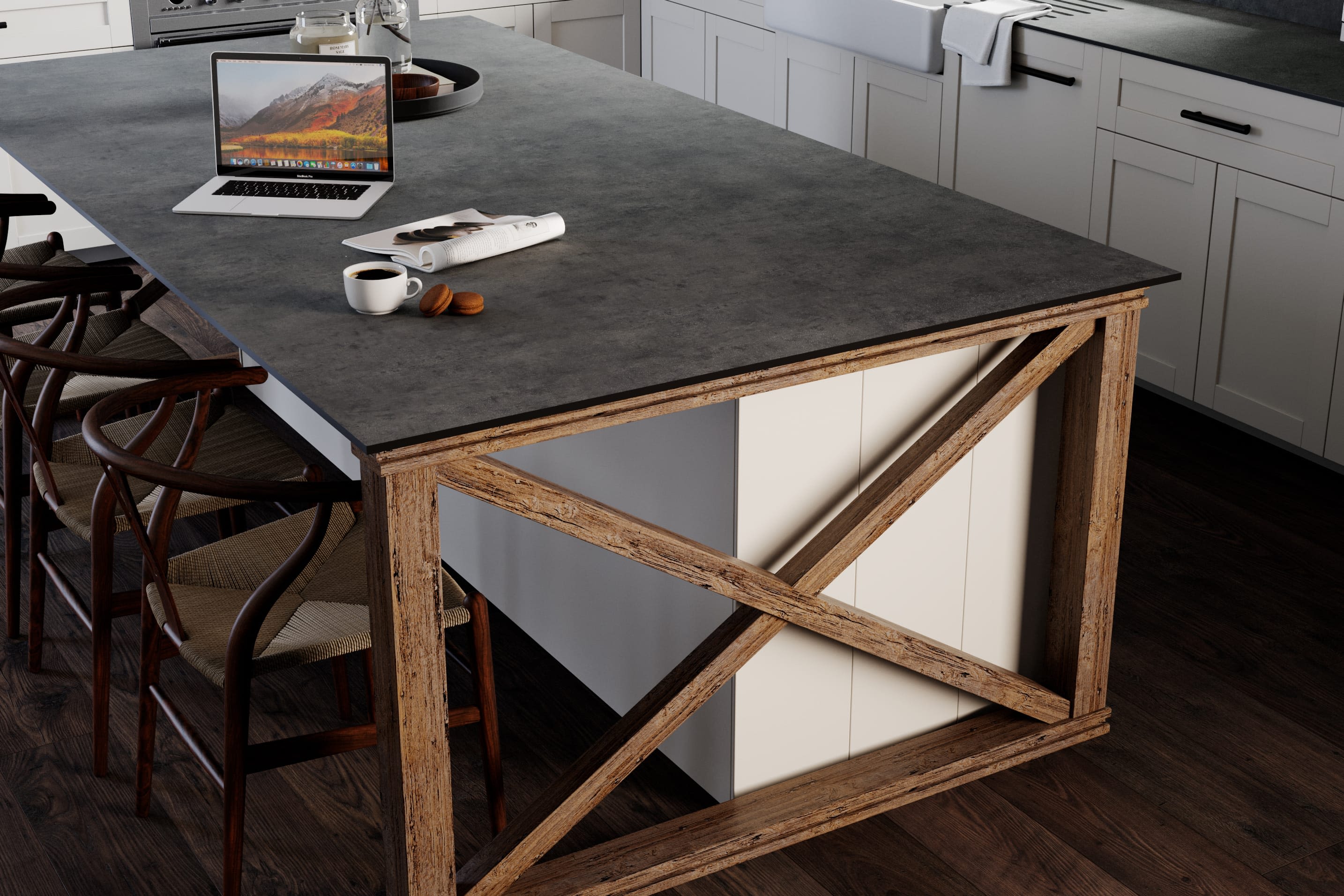 Slate Solid Laminate Worktops | Worktop Express