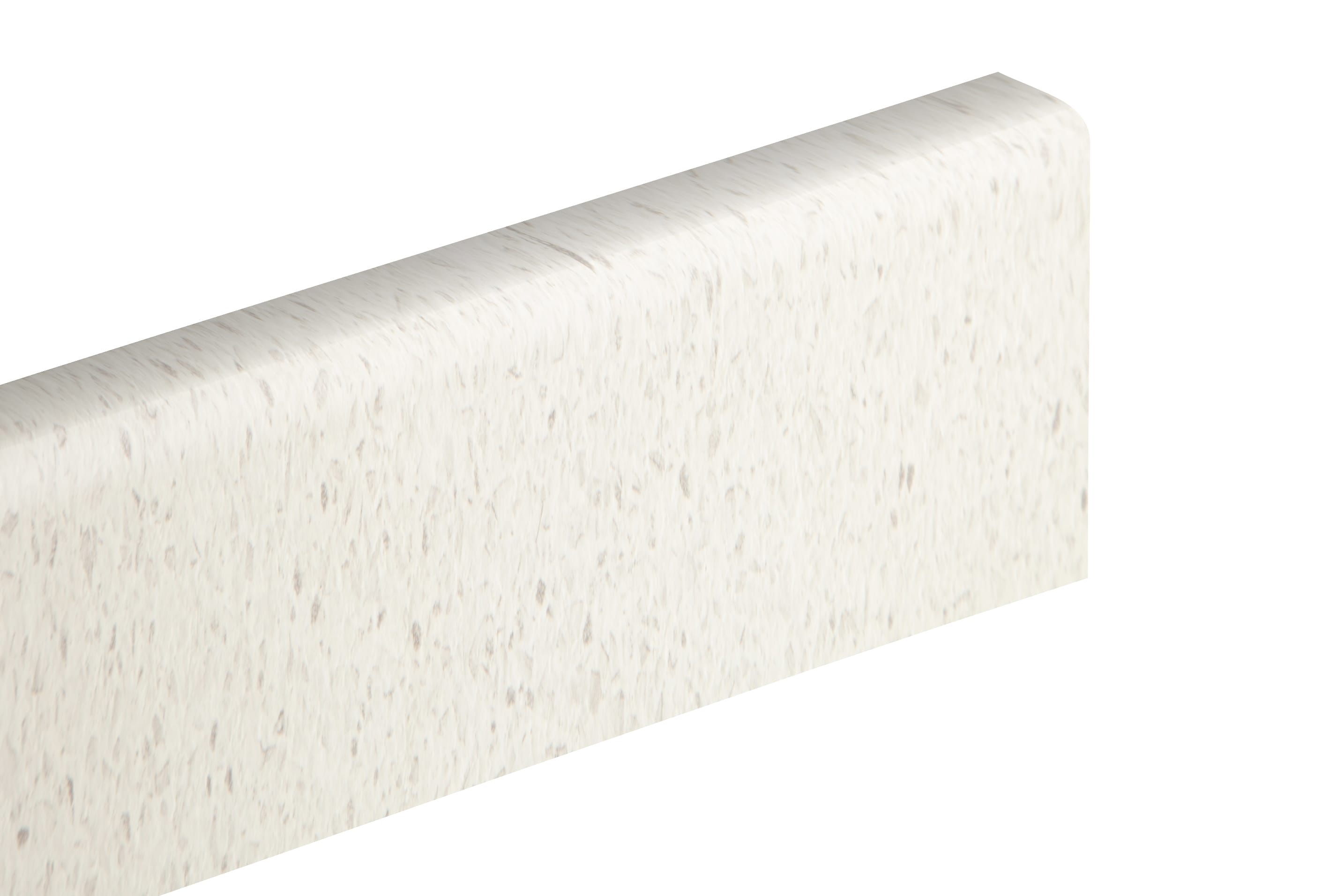 White Quartz Laminate Worktop Upstand - 3M x 120mm x 18mm - Worktop Express