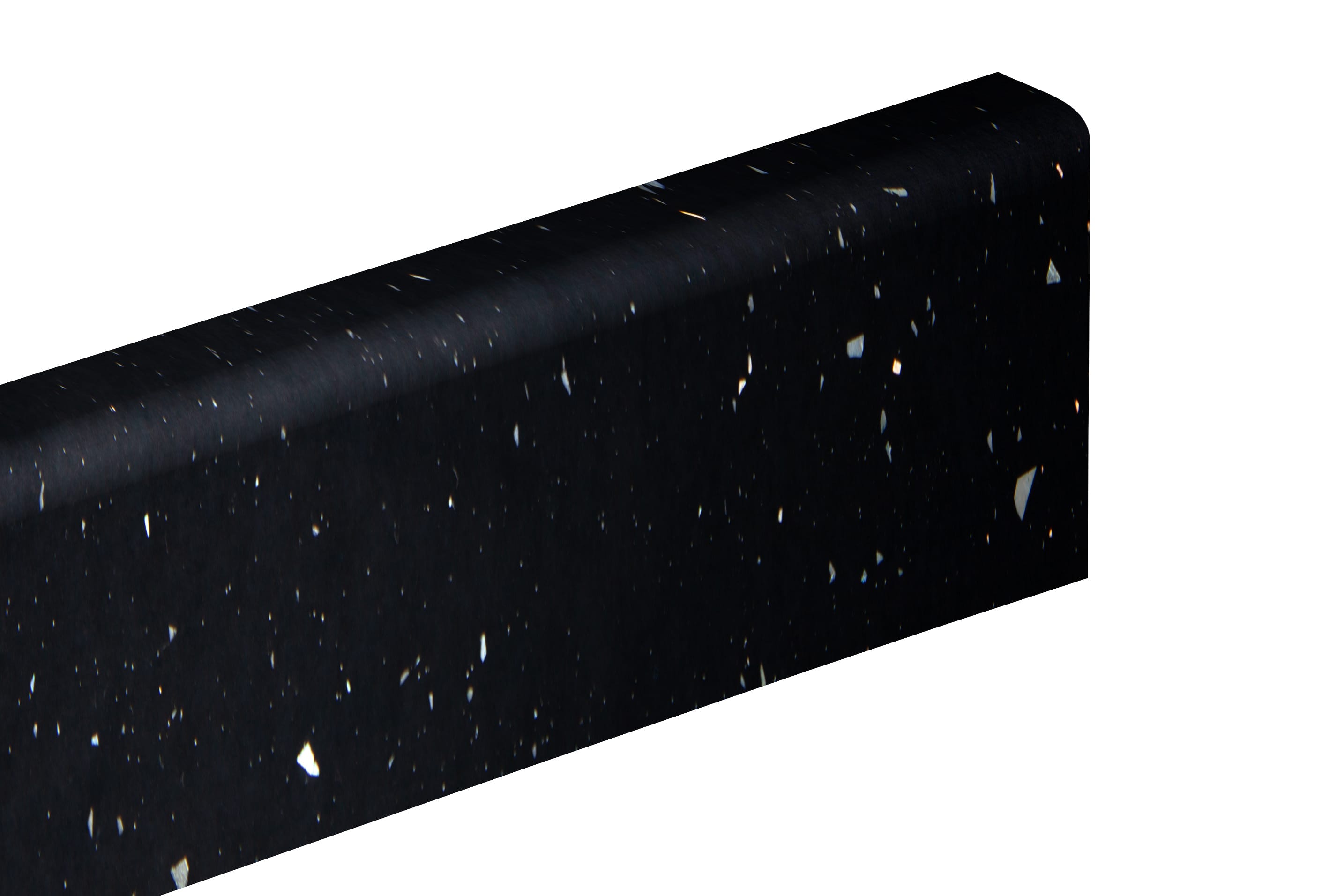 Black Sparkle Worktop Upstand 3000 x 120 x 18m, Black Gloss Kitchen ...