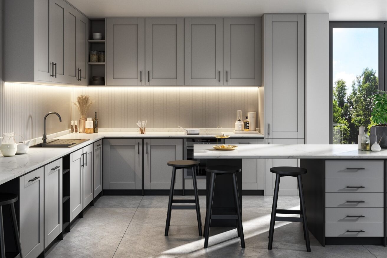 Grey Marble Laminate Worktop | Worktop Express