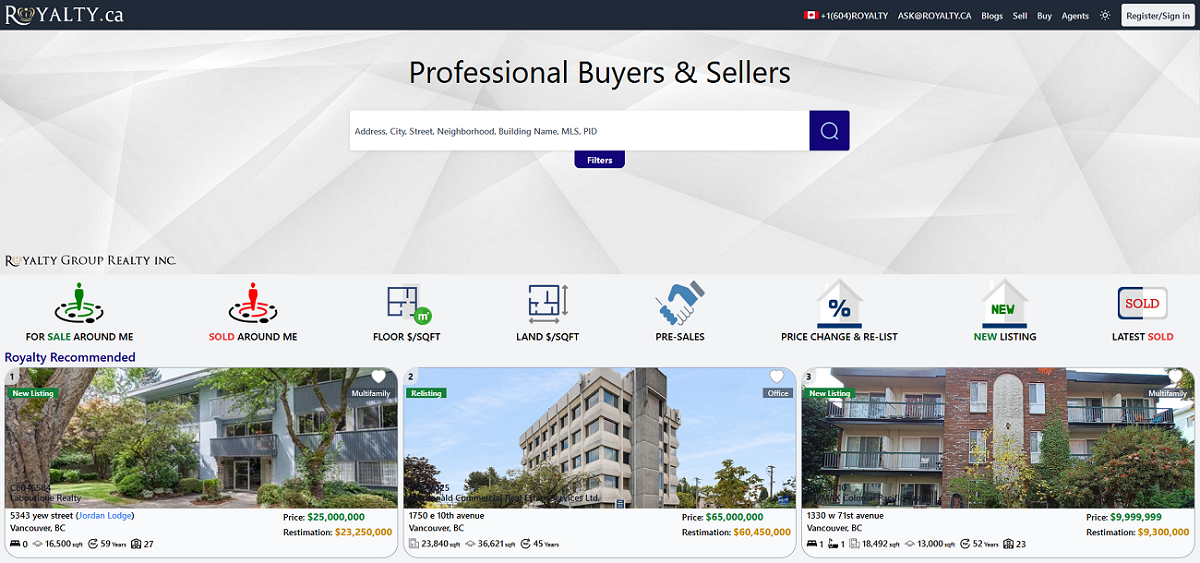 Building and Pre-Sale Property Search