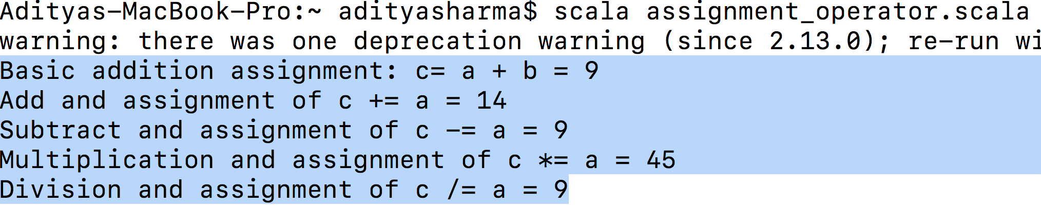 Operators In Scala Datacamp