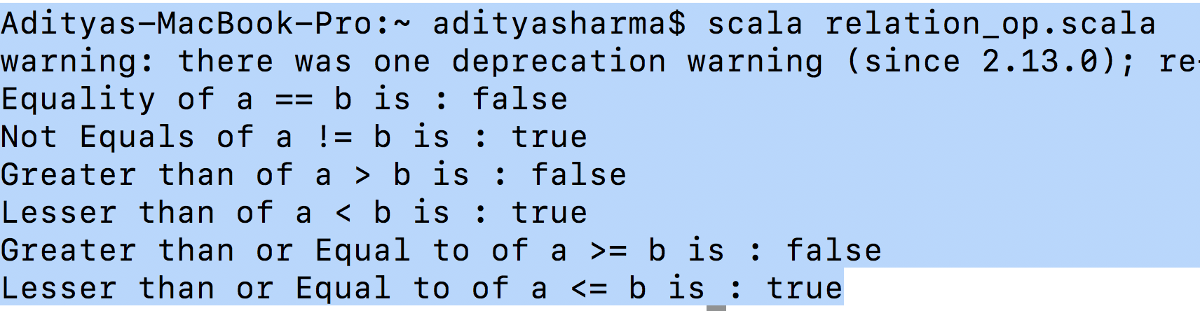 Operators In Scala Datacamp