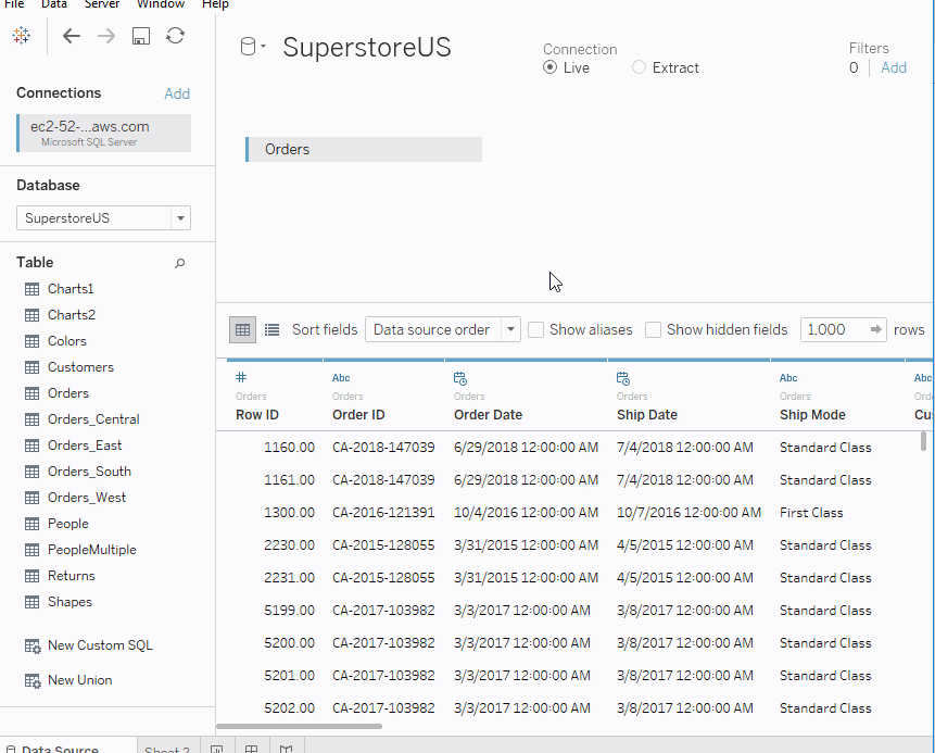 Sql And Tableau Tutorial For Custom Queries And Connections Datacamp