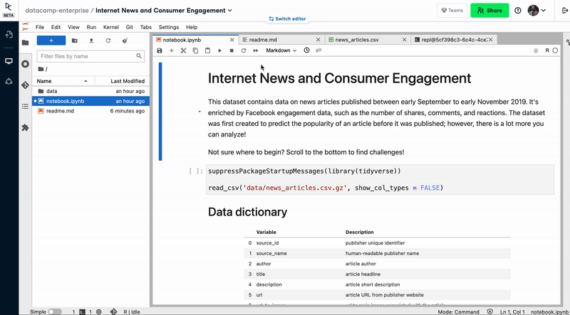 Notebooks for R Users | DataCamp