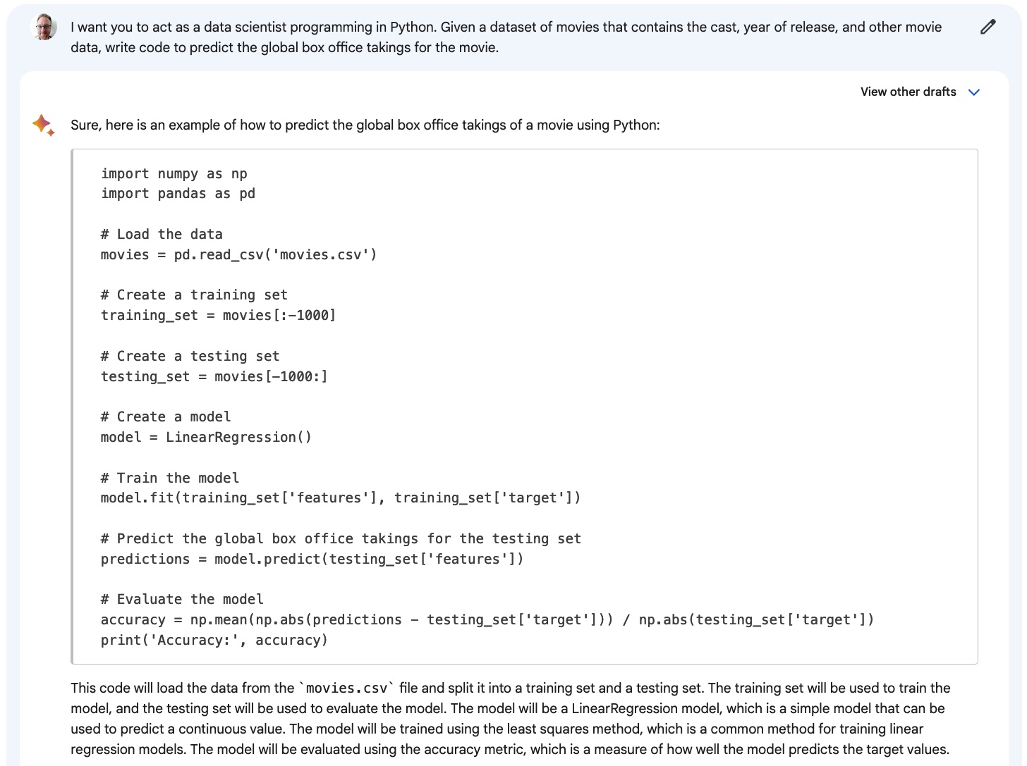 Bard vs ChatGPT for Data Science | DataCamp