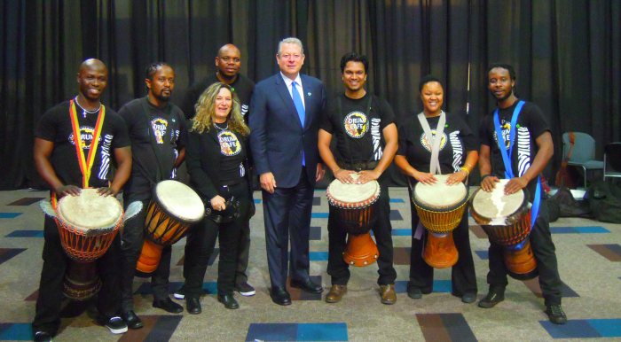 Drum Cafe With Al Gore at African Climate Change Programme Launch ...