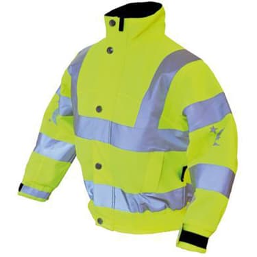 Hi-Visibility Yellow Bomber Jacket With Concealed Hood | MEP Hire
