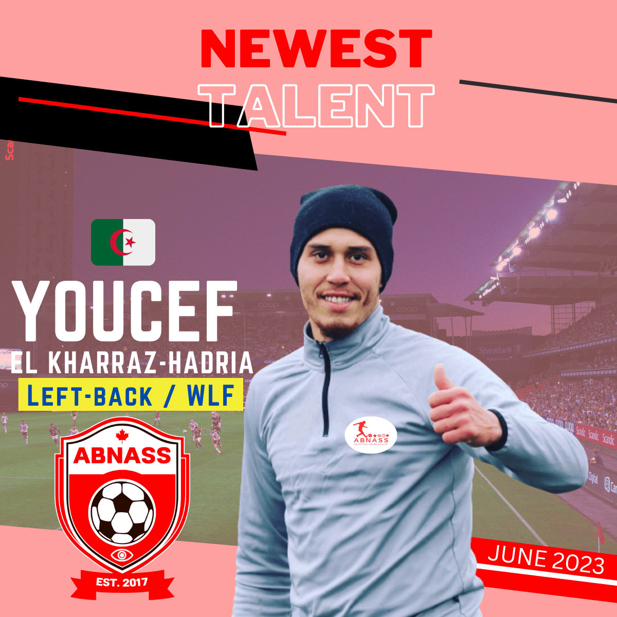 Introducing Youcef El Kharraz-Hadria: Newest Talent, 9th June 2023 ...