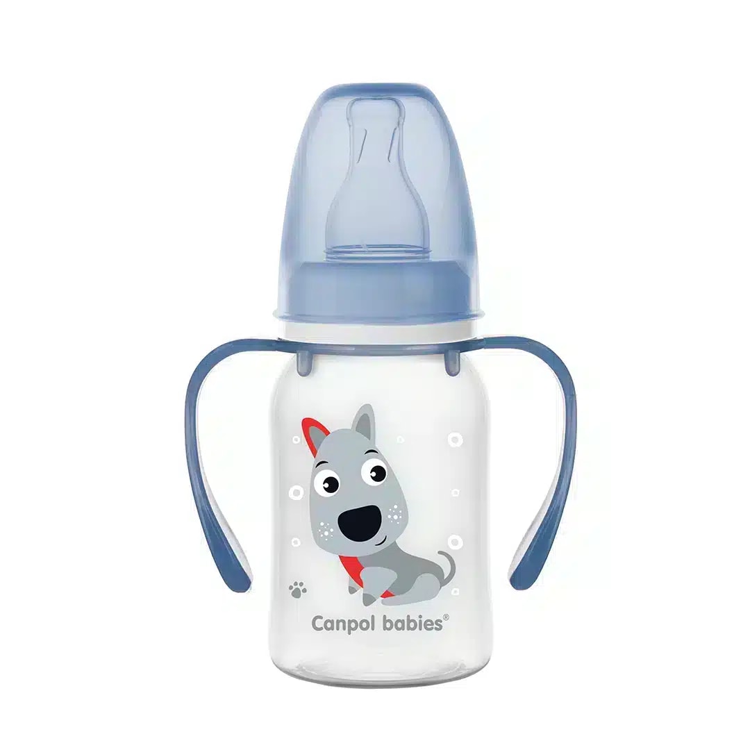 Biberon à anses col standard polypropylène - 120ml Happy Animals - 11/823