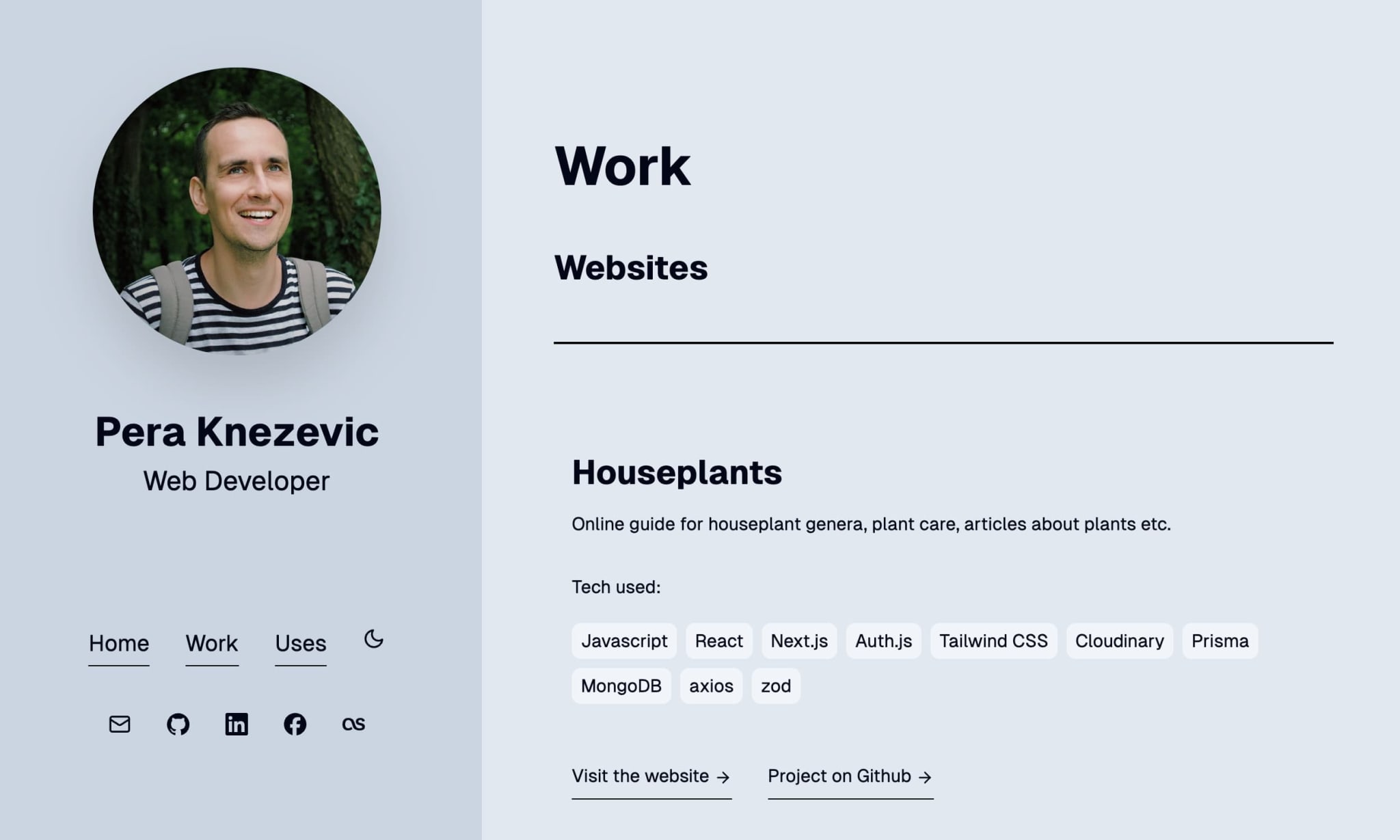 Pera Knezevic Web Developer Portfolio
