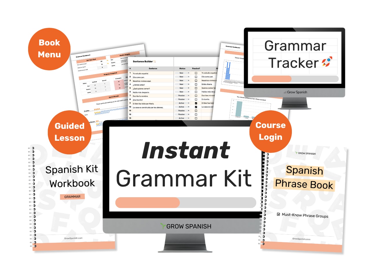 Learn Spanish Grammar / Instant Grammar Kit ⁄ Grow Spanish.com