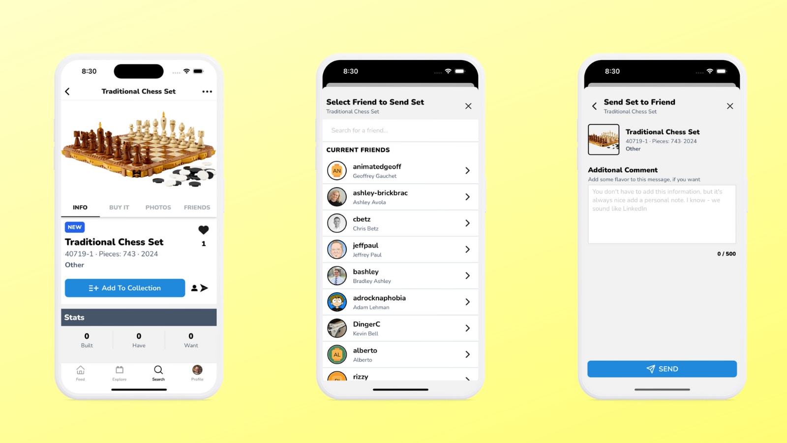 Say Hello via Chats on brickd