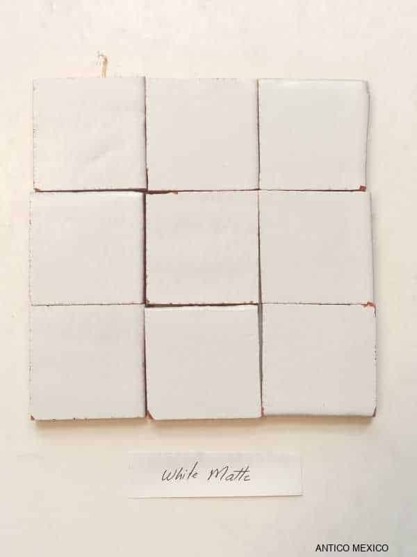 Zellige White Matte | ICT Antico Mexico Handmade Ceramic Tile