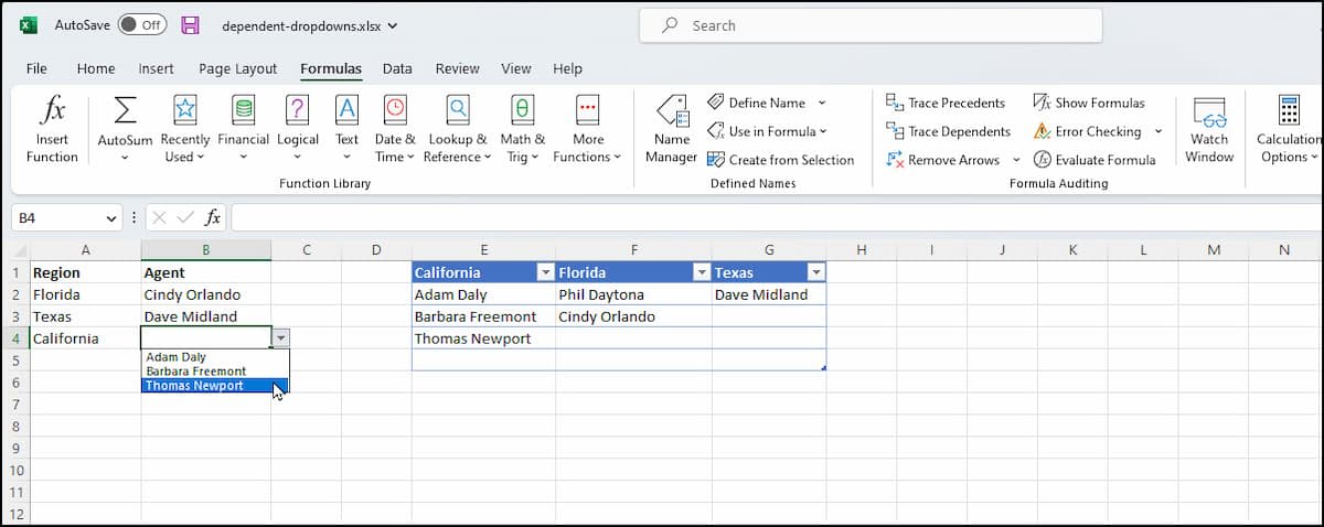 Easy Data Validation: How to Use Excel Dependent Dropdown Lists