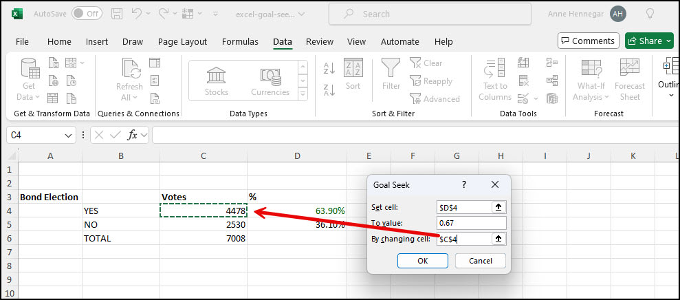 Try Excel Goal Seek to Discover 'What-If' Analysis Scenarios