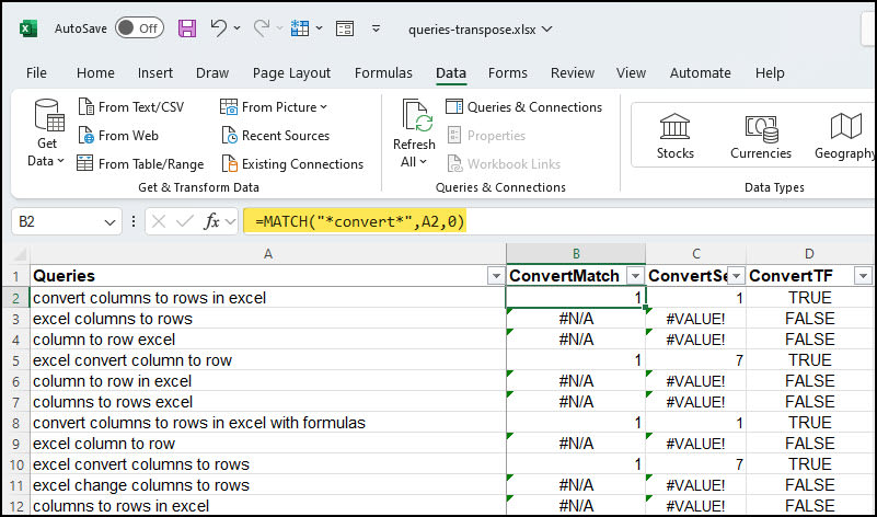 Excel: Find Cells that Contain Specific Text with SEARCH, MATCH, and ...
