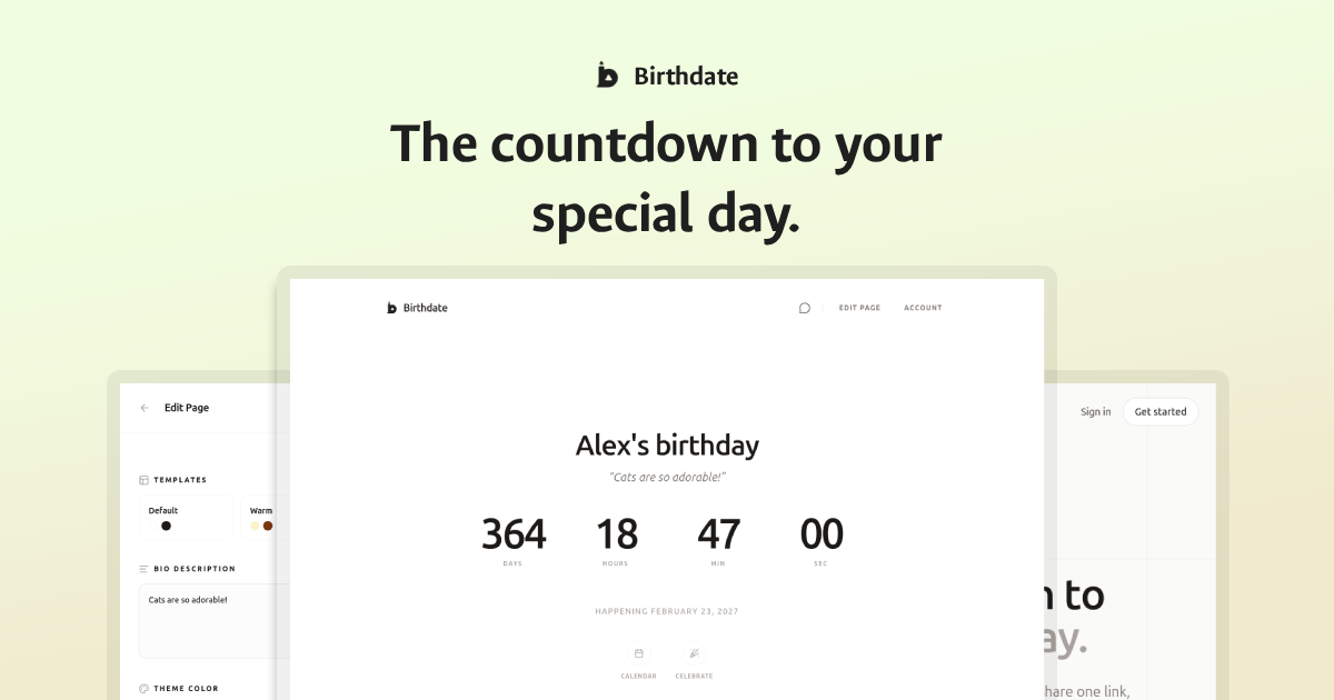 Birthdate | The Countdown to Your Special Day