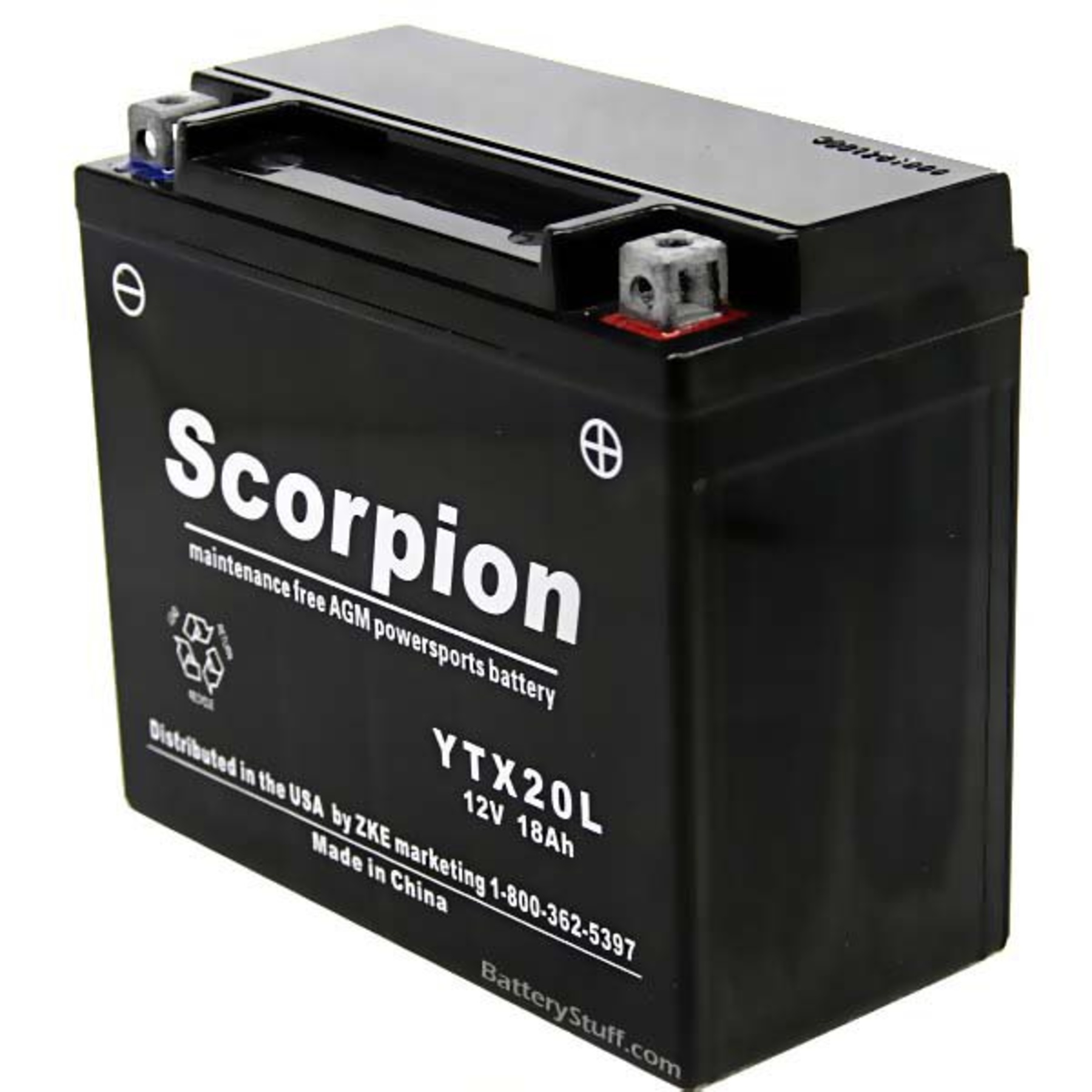YTX20L-BS Battery | Scorpion 12 Volt Motorcycle Battery