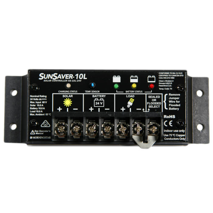 SS-10L-24V | Morningstar 24v 10 Amp SunSaver Solar Charge Controller ...