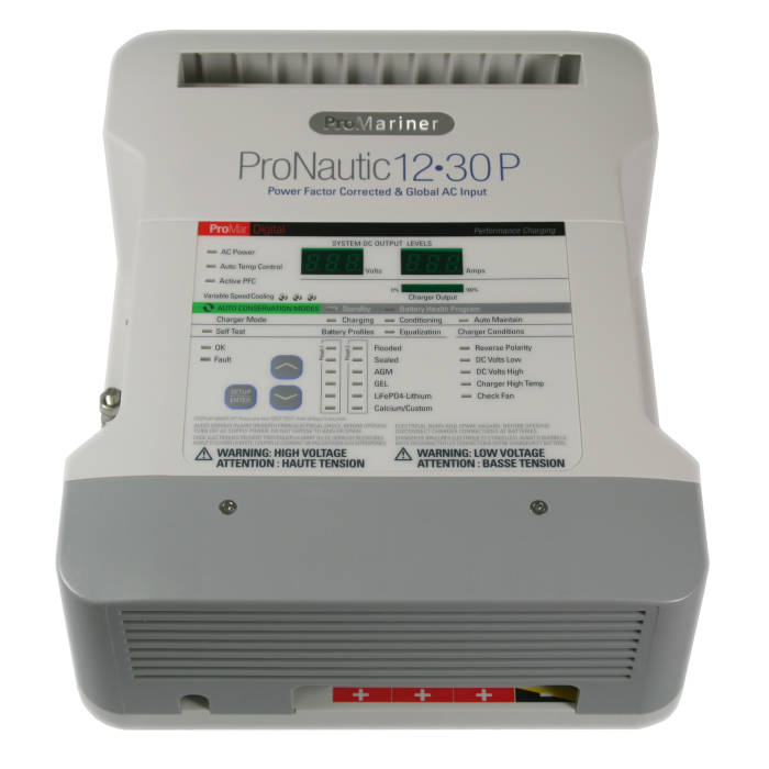 63130 | ProMariner ProNautic 1230P 12v 30 Amp 3-Bank Marine Battery Charger