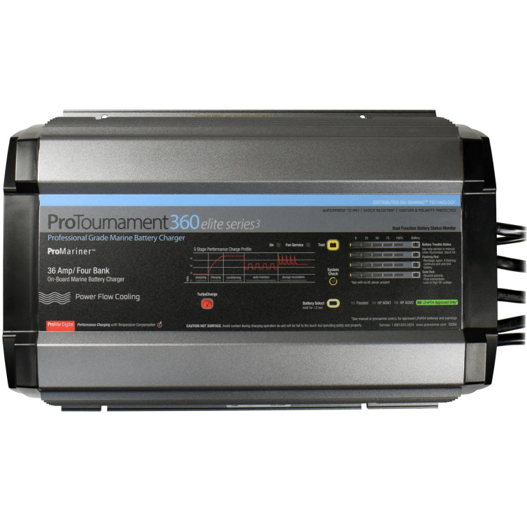 ProMariner 53364: ProTournament360 Elite Series3 4-Bank Marine Charger