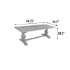 Inverness Farmhouse Rectangular Dining Table in Natural Finish by AFD ...