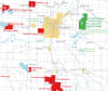 Detailed wall map of Alberta showcasing all First Nation Reserves ...