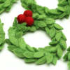 Felted Mini Mistletoe Wreath, Mini Wreath, Felted Wreath , Felt ...