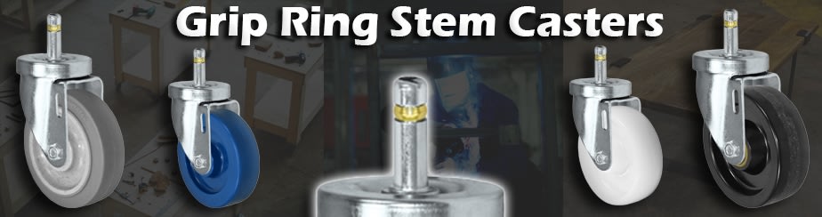 Grip Ring Stem casters also known as Friction Ring Stem Casters are meant to be inserted or ...