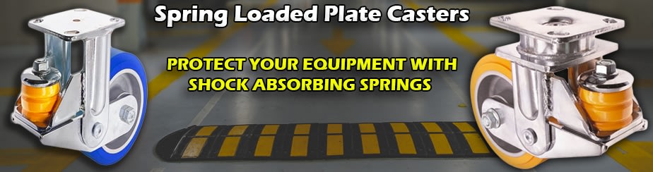 8" Spring Loaded Casters | CasterHQ