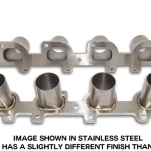 Header flanges with stubs for a Big Block Chevy head