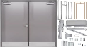 Commercial Hollow Metal Steel Door Only, 35-3/4 Inch x 83-1/8 Inch ...
