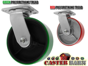 Green Polyurethane on Iron Wheel Casters are available with a Green ...