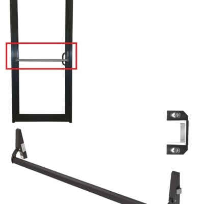 Single Storefront Door Push Bars | www.autodoorandhardware.com