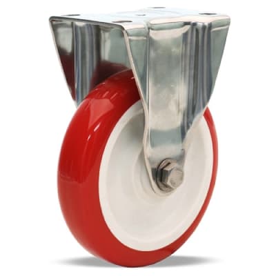 Red Polyurethane Wheels with Polypropylene Center - Durable & Stylish