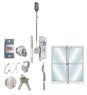 Storefront Aluminum Door Locks | www.doorclosersusa.com