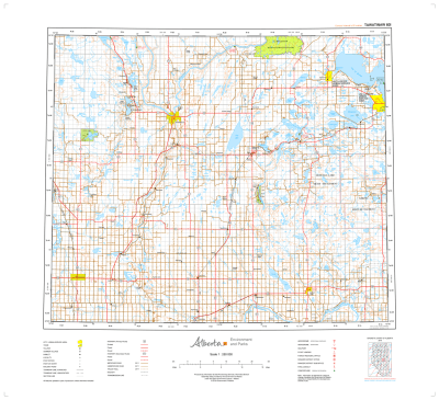 Alberta Topo Maps; NTS Topographical Maps for Alberta; Buy Alberta ...