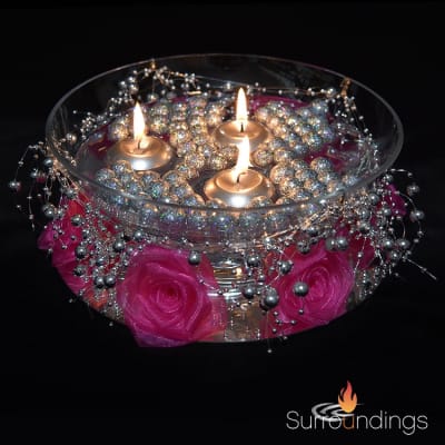 Floating candles - holiday, poinsettias, holly, snowflakes, gold & silver