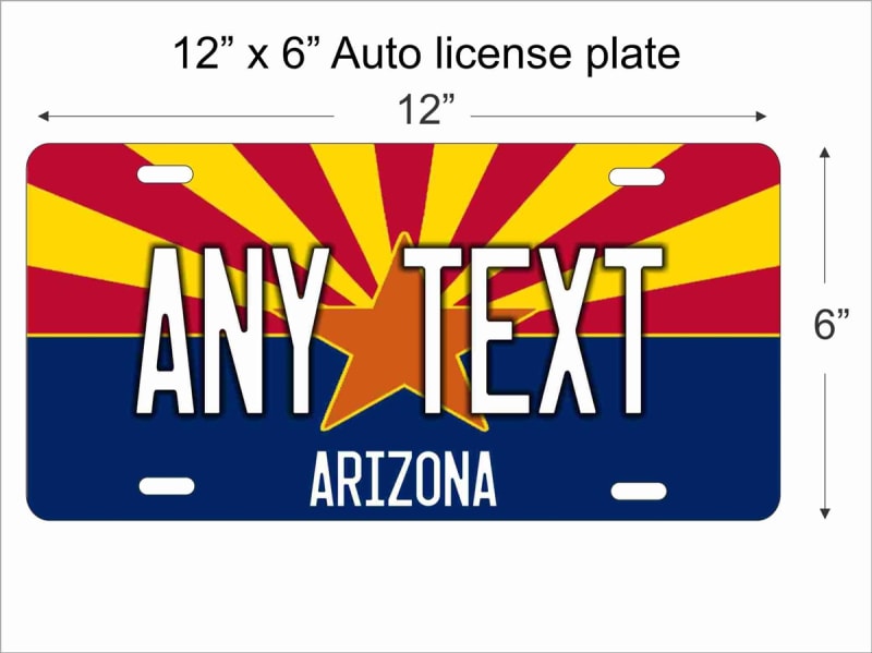 Arizona flag replica License Plate personalized with your design custom ...