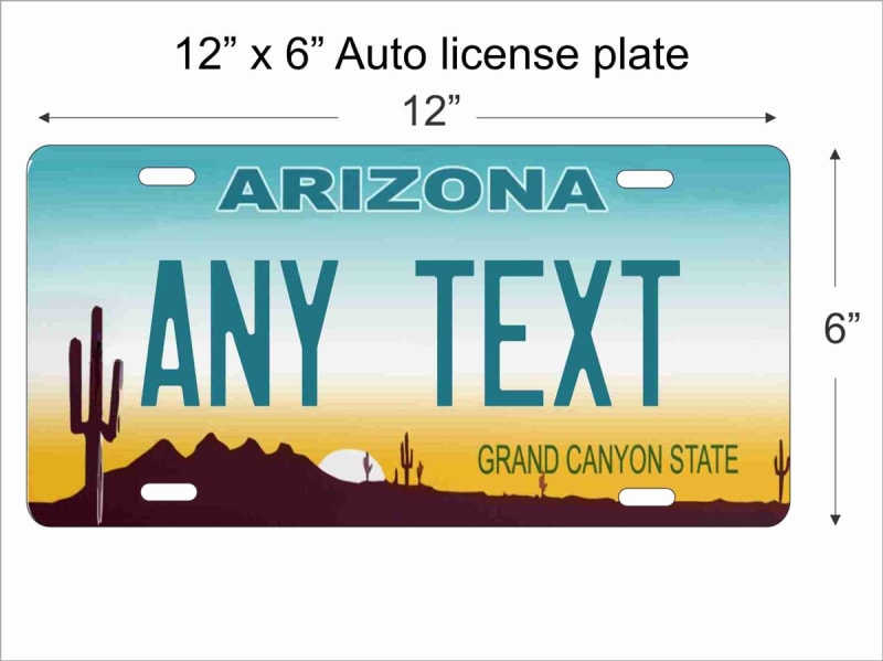 Arizona state replica License Plate personalized with your design ...