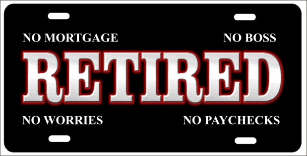 Retired personalized novelty front license plate Decorative Car Tag ...