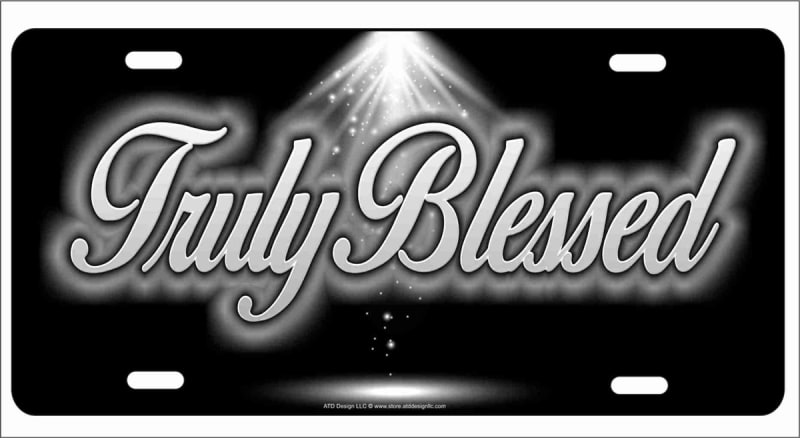 truly Blessed personalized novelty front license plate decorative ...