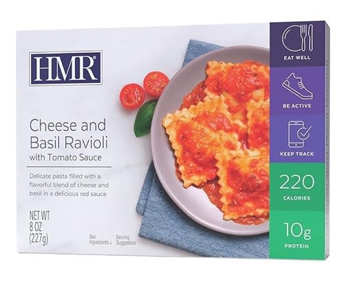 Healthy Cheese and Basil Ravioli with Tomato Sauce - Order Now