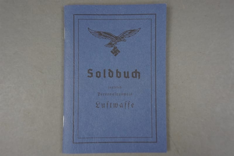 Reproduction Luftwaffe Soldbuch Already Filled Out For Fallschirmjager