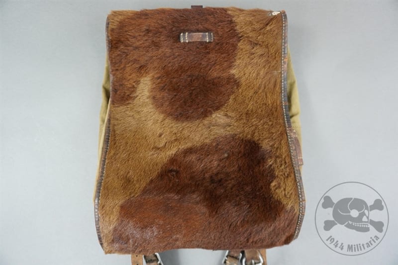 Original German WWII Tornister Fur Backpack With Shoulder Straps Dated 1940
