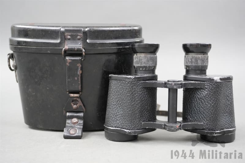 Original German WWII 6x30 Binoculars (Dienstglas) With Black Bakelite Case