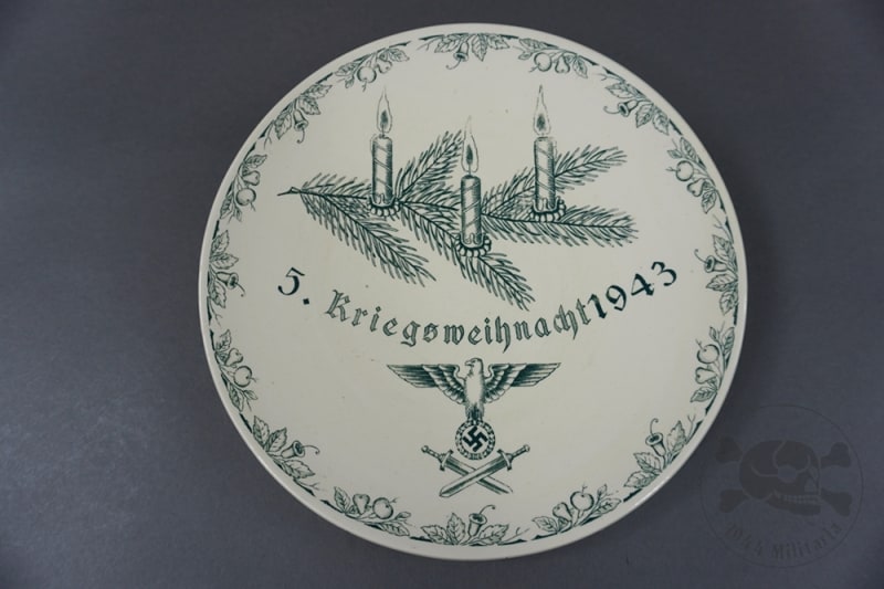 Original German WWII Porcelain "Kriegsweihnacht 1943" Commemorative ...