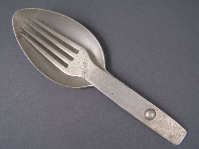 Original German WWII Fork And Spoon