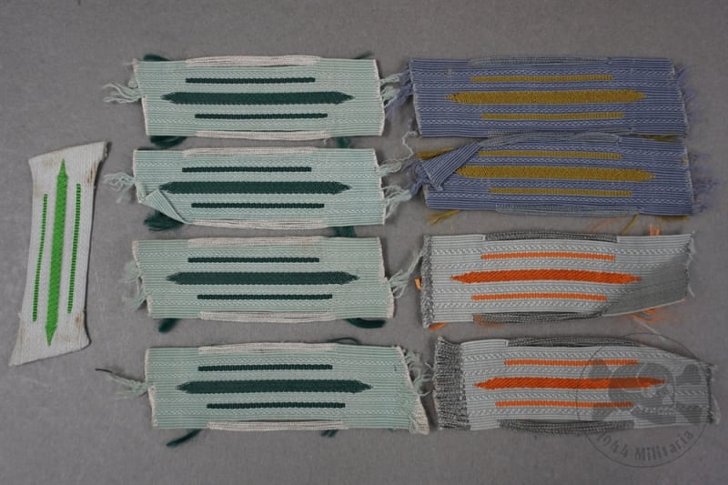 Original German WWII Lot of Unmounted Non-Matching Bevo Collar Tabs ...